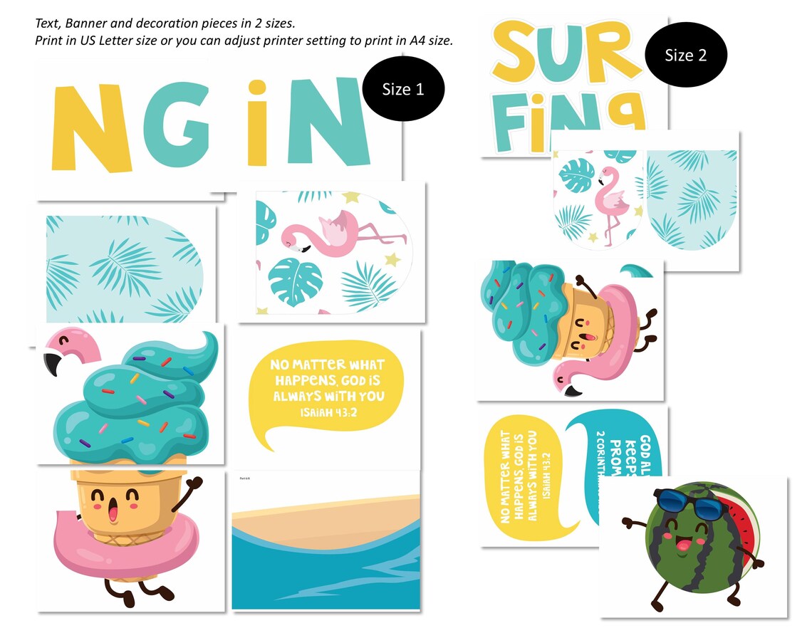 Summer VBS Church Bulletin Board Kit/june/christian/sunday School ...