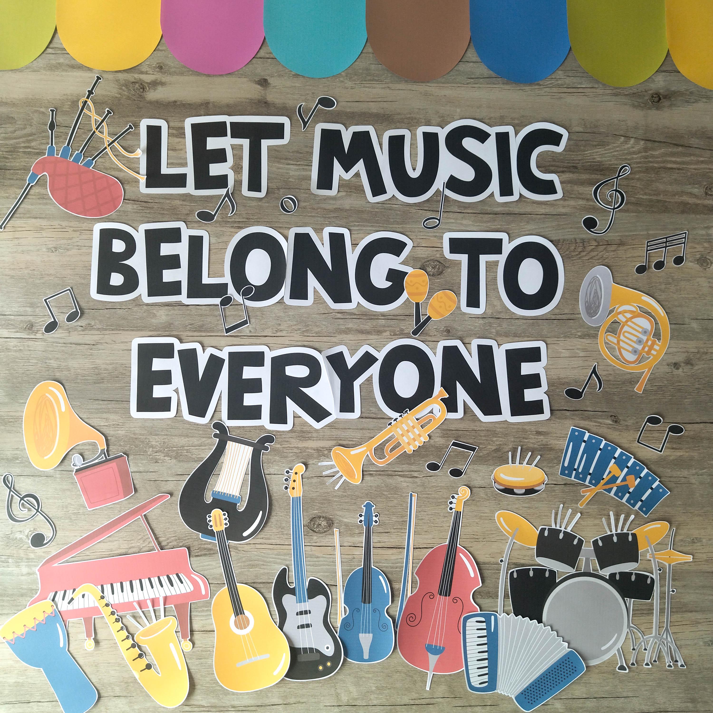 Music Classroom Bulletin Board Kit/music Class Room Decor/wall Door ...