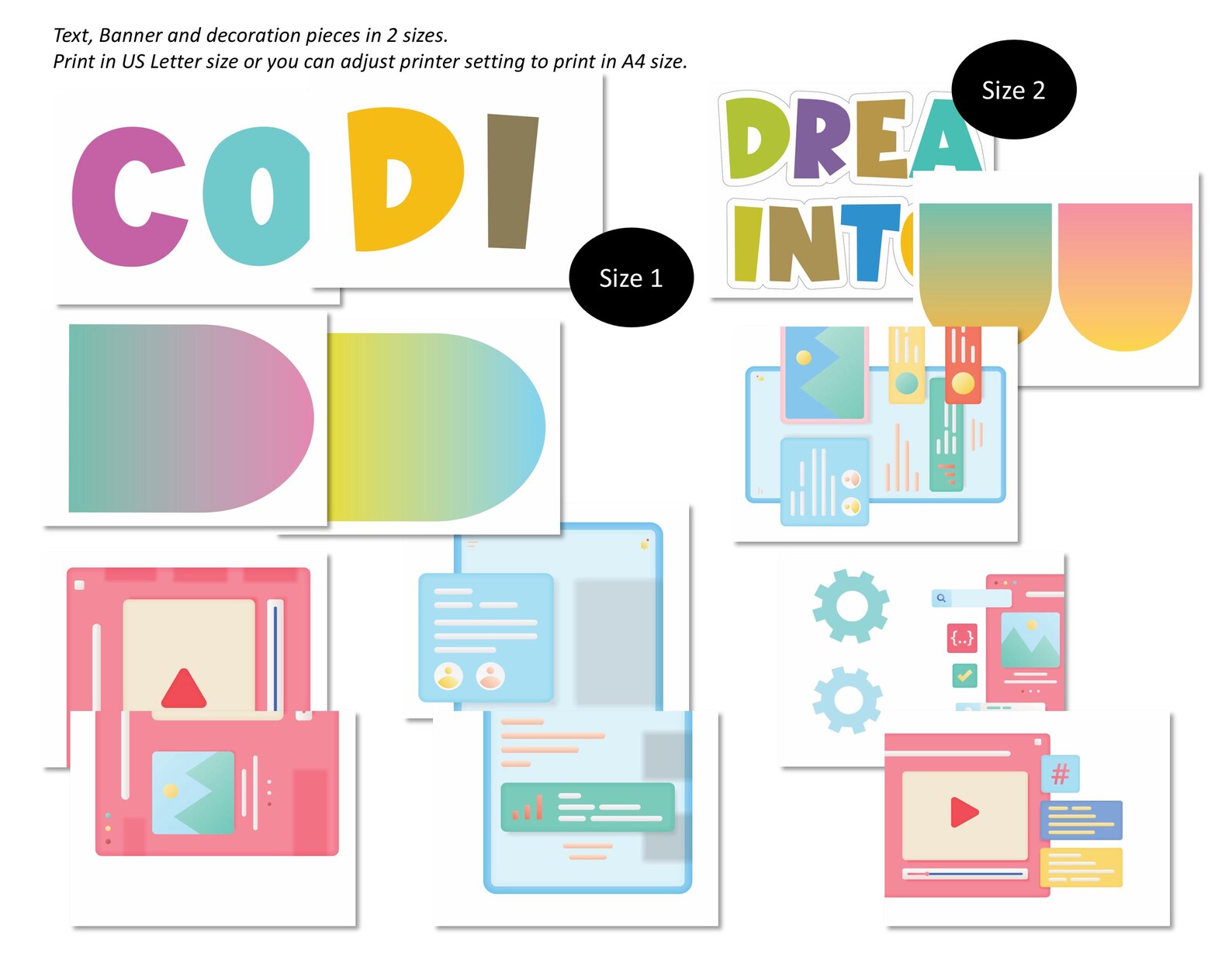 Coding Bulletin Board Kit/computer Science/lab/classroom/technology ...