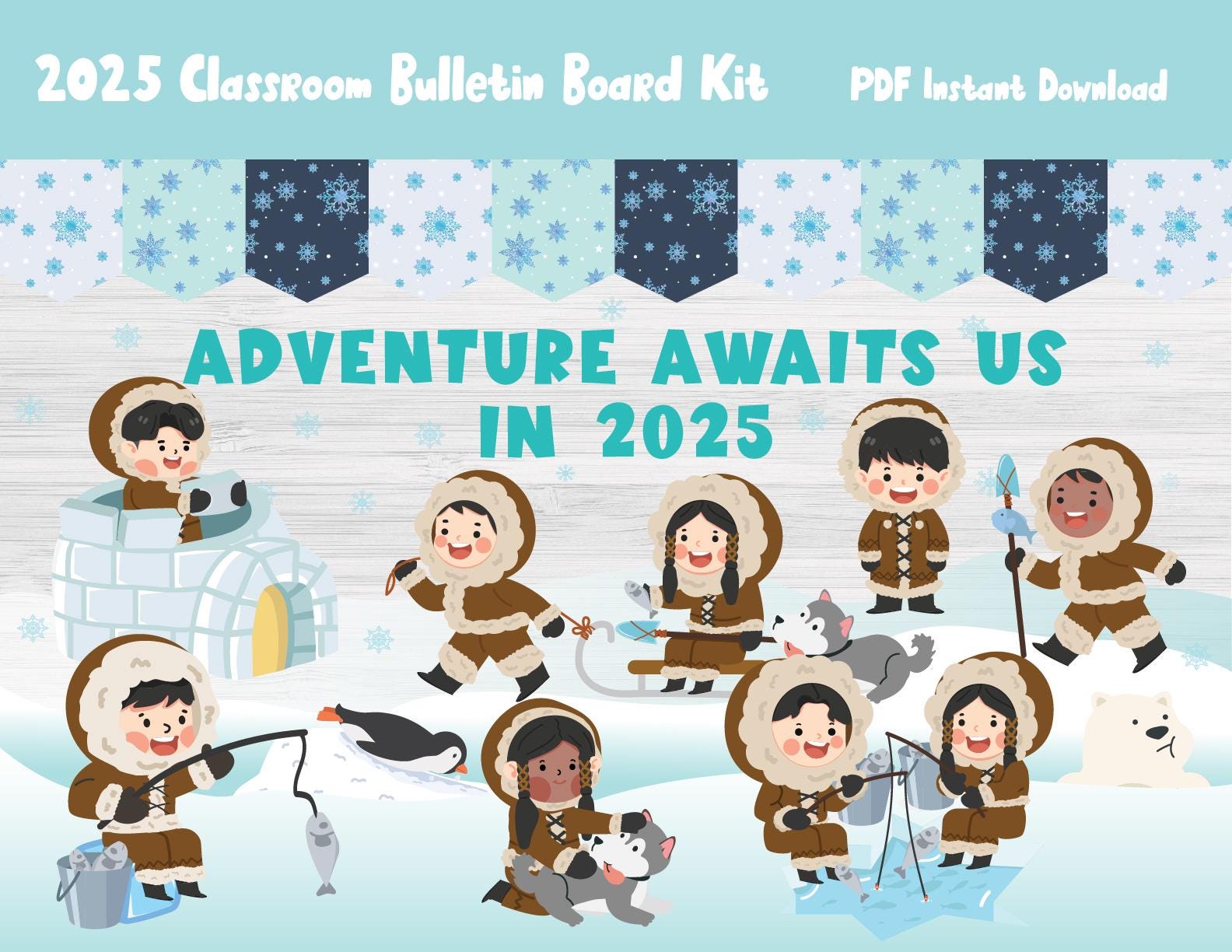 2025 New Year January Bulletin Board Kit/classroom Wall Door Decor ...