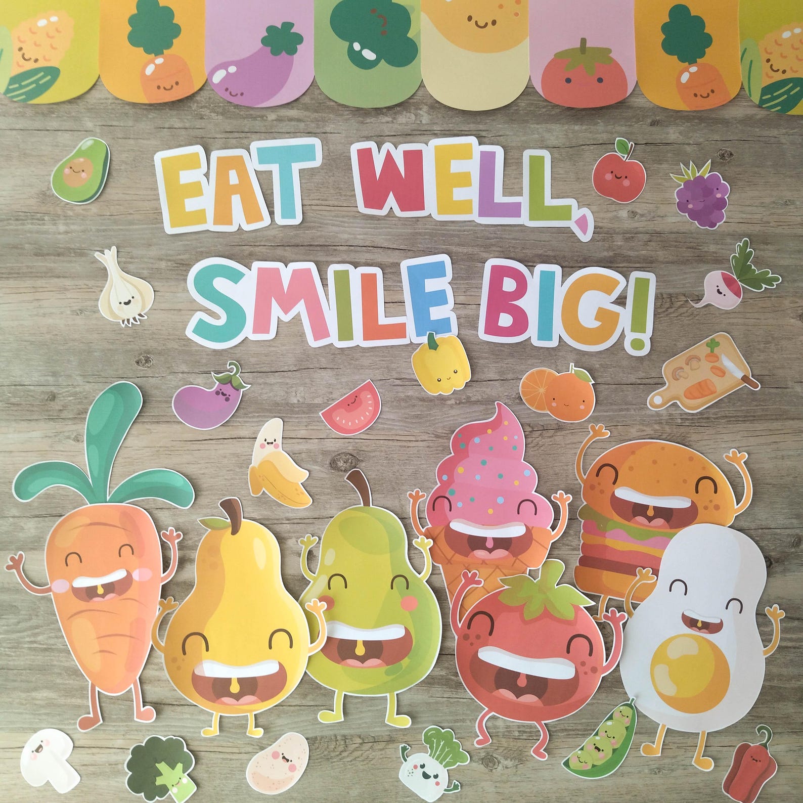Lunchroom/lunch Room Bulletin Board Kit/school Cafeteria Wall Decor ...