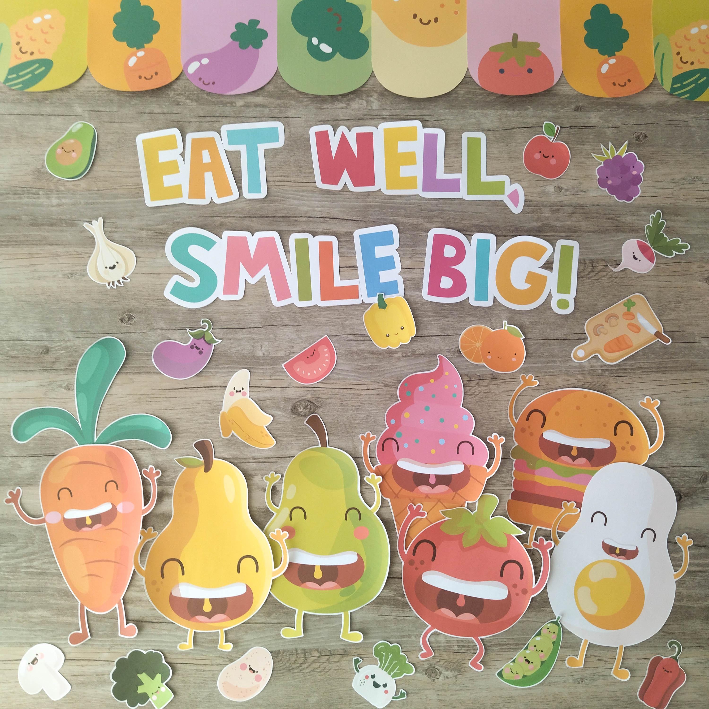 Lunchroom/lunch Room Bulletin Board Kit/school Cafeteria Wall Decor ...