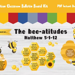 Christian Bulletin Board Kit/bible Verse/sunday School Classroom Decor ...