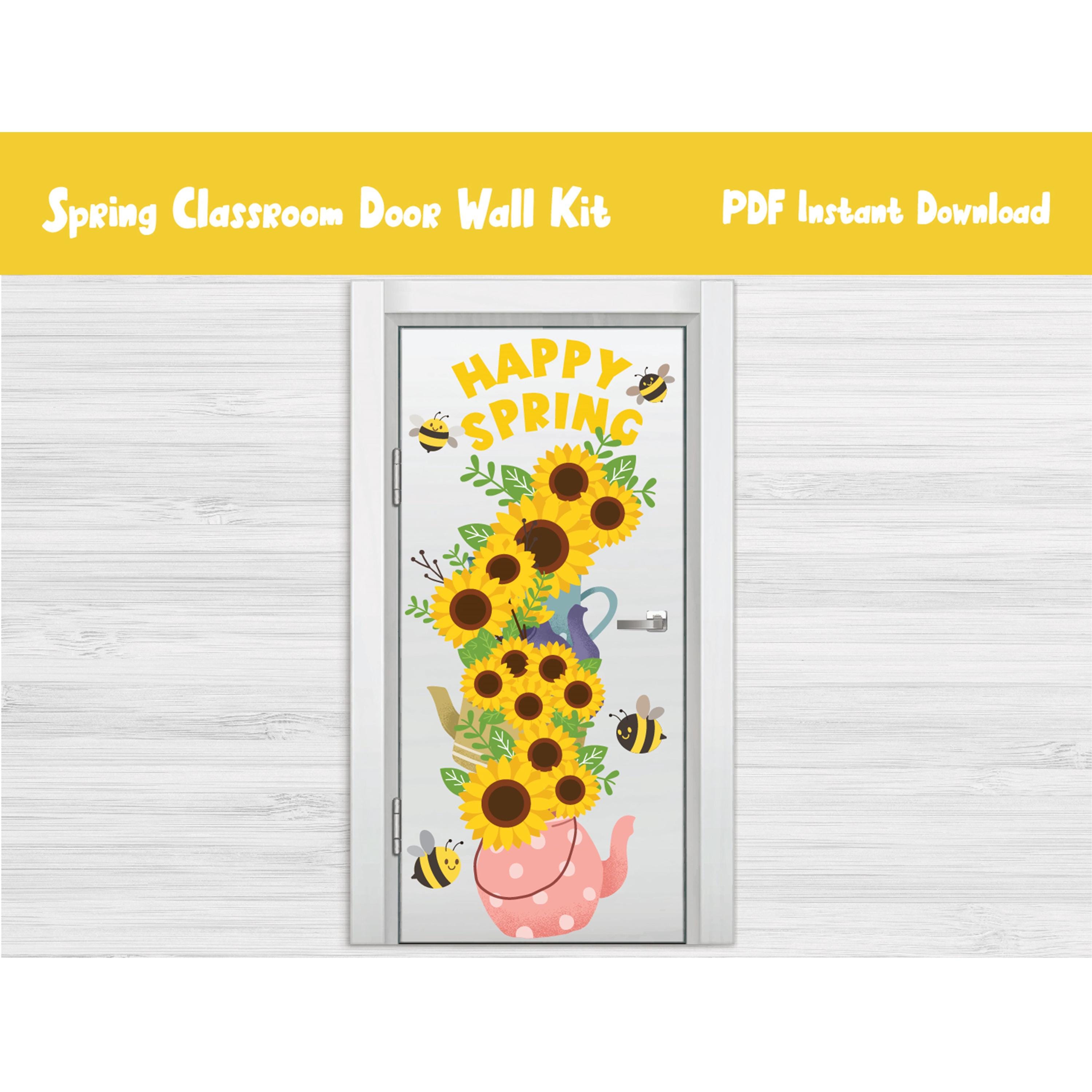 Spring Classroom Door Decor/march April Kindergarten Wall Decoration ...