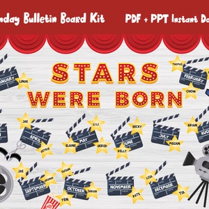 Happy Birthday Bulletin Board Kit/classroom Wall Display/decor ...