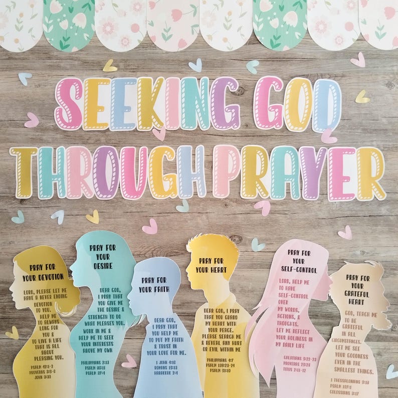 Church Christian Bulletin Board Kit/bible Verse Wall Door Decor/sunday ...