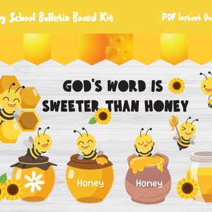 Christian Bulletin Board Kit/church Print/sunday School Classroom Decor ...