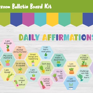 Kids Positive Affirmation Bulletin Board Kits/growth Mindset ...