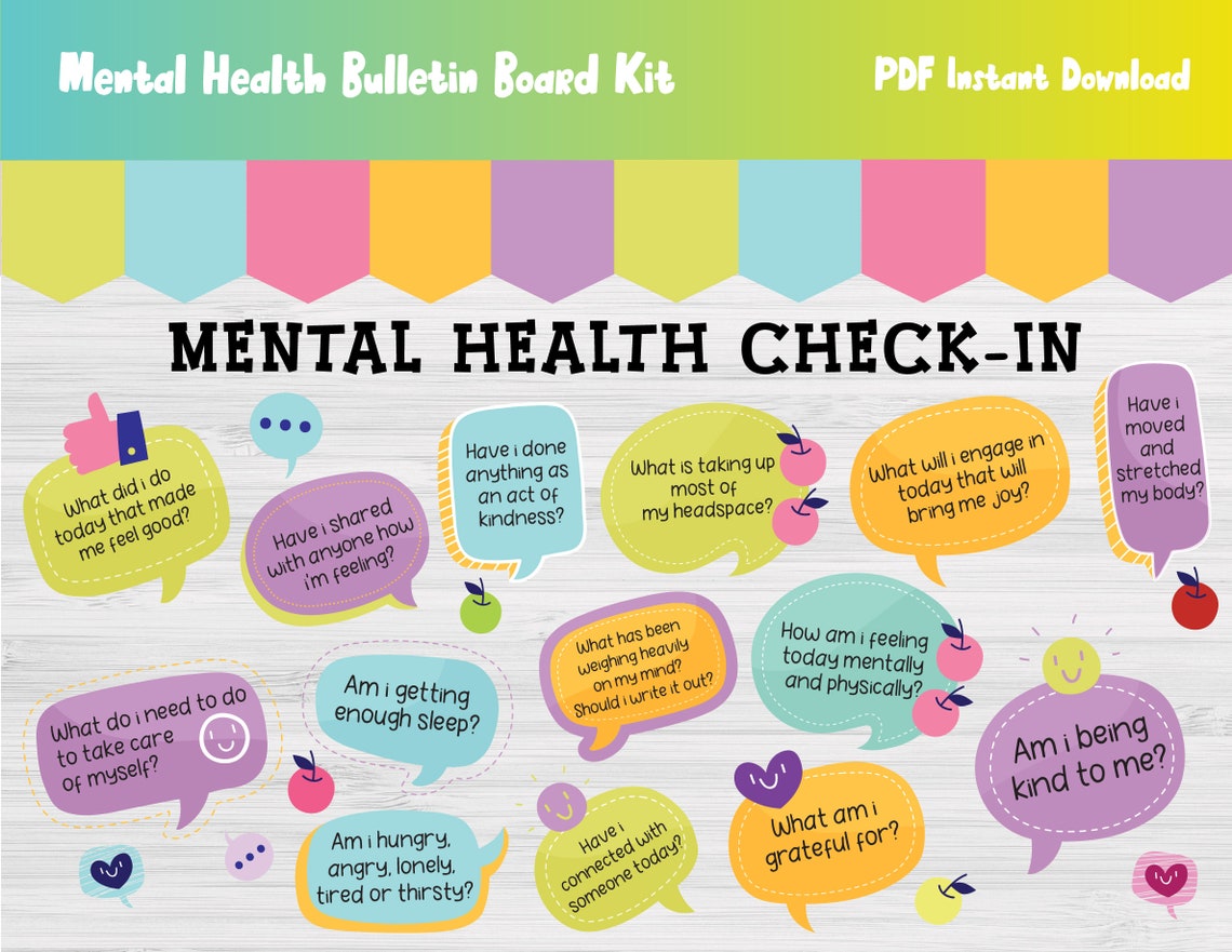 Mental Health Bulletin Board Kits/sel/social Emotional Learning/school ...