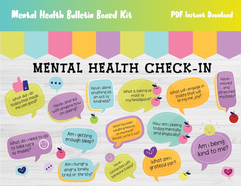 Mental Health Bulletin Board Kits/sel/social Emotional Learning/school ...