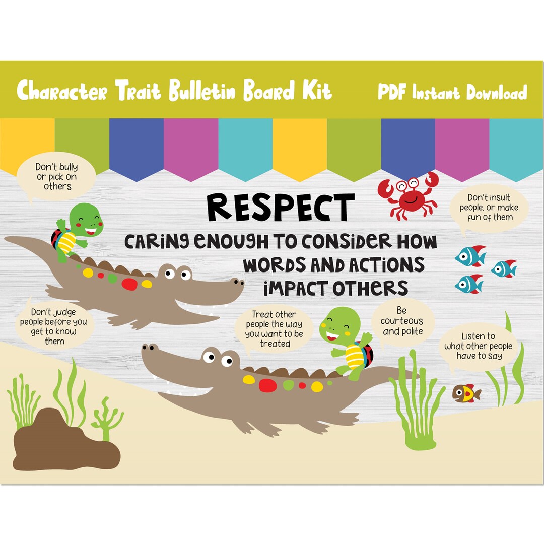 Character Traits Bulletin Board Kit/preschool Classroom Decor ...
