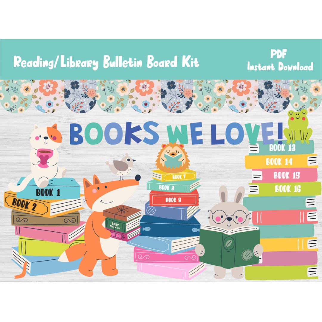 Library Reading Corner Bulletin Board Kit/back to School Classroom Wall ...