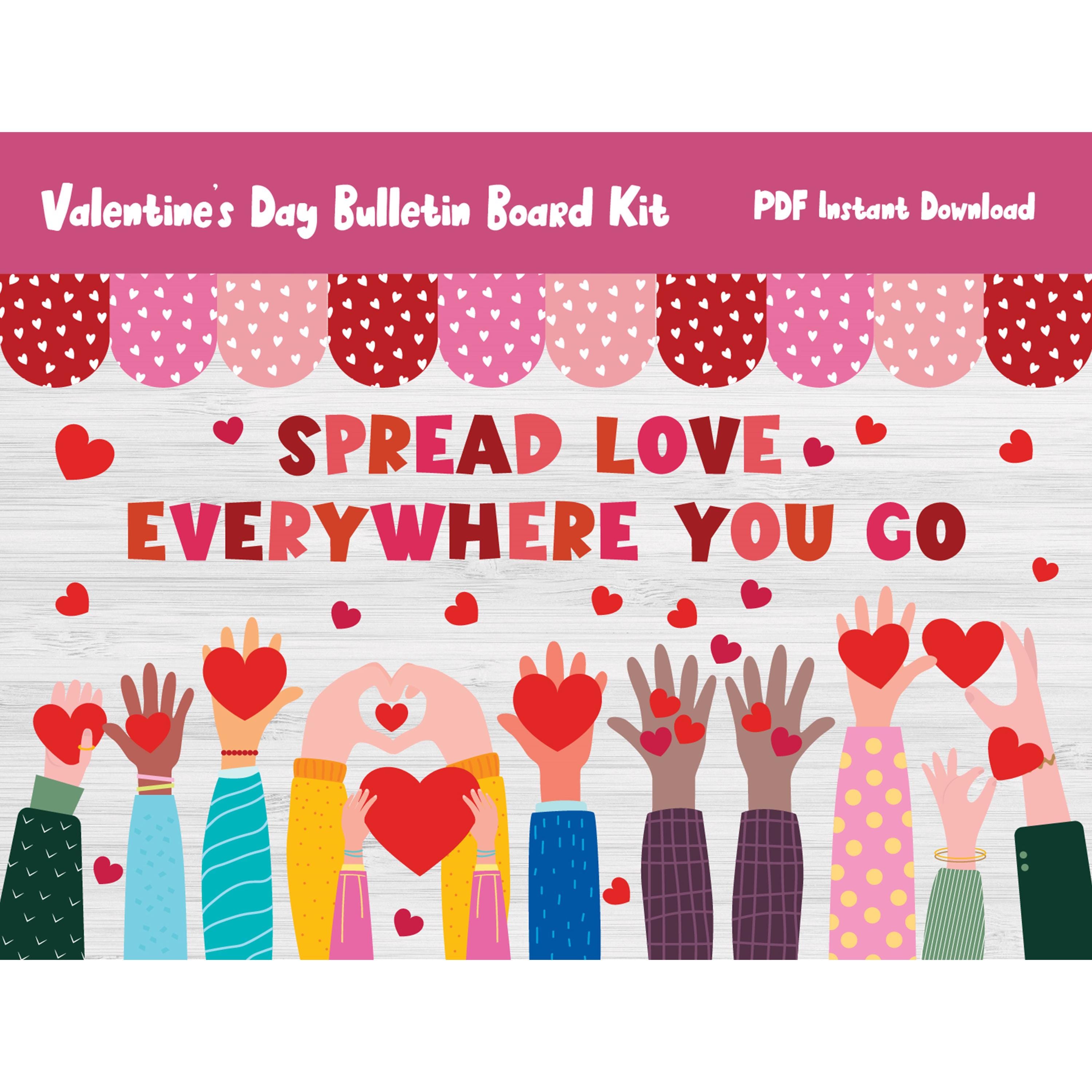 Valentine's Day Bulletin Board Kit/february Classroom Wall Door Decor ...