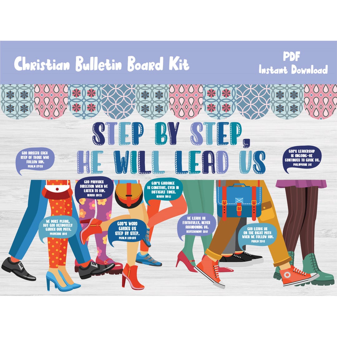 Church Christian Bulletin Board Kit/bible Verse Wall Door Decor/sunday ...