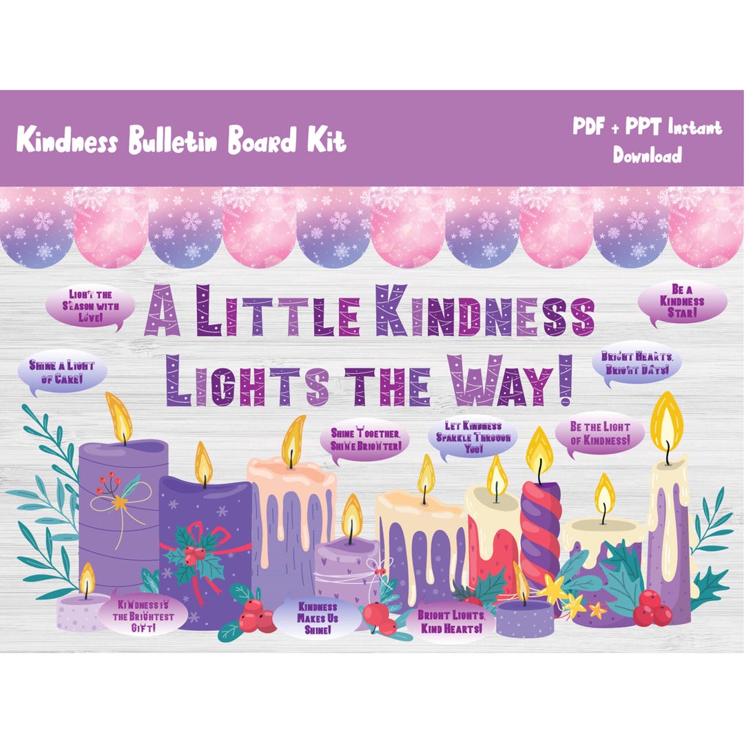 Christmas Kindness Bulletin Board Kit/winter Holiday Motivational ...