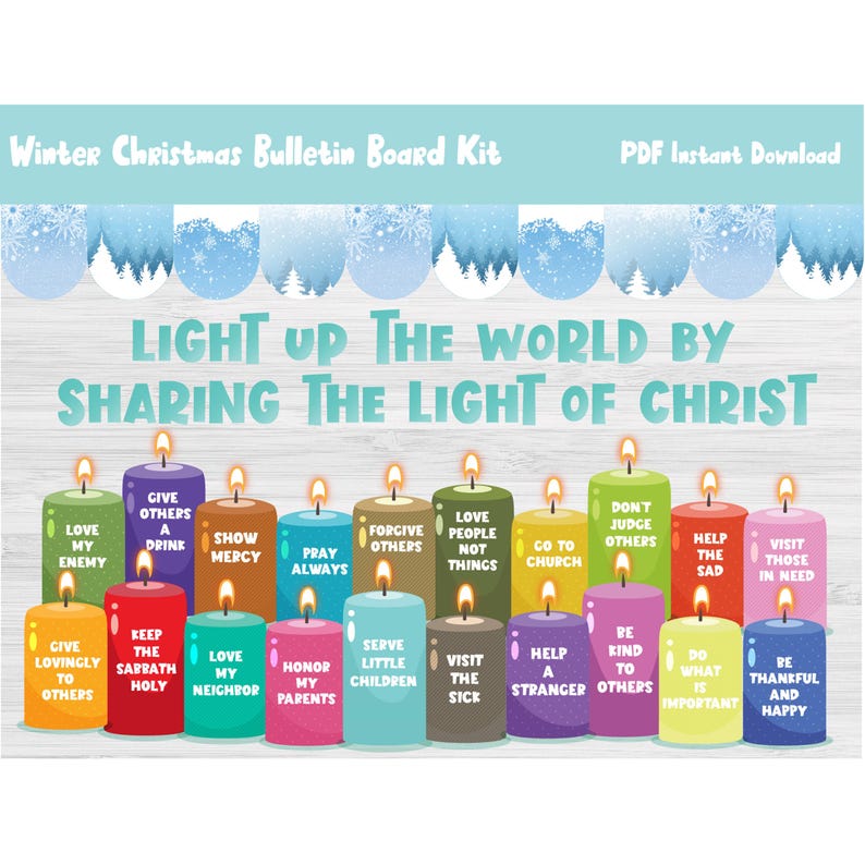 Christian Christmas Bulletin Board Kit/church/winter Holiday Classroom ...