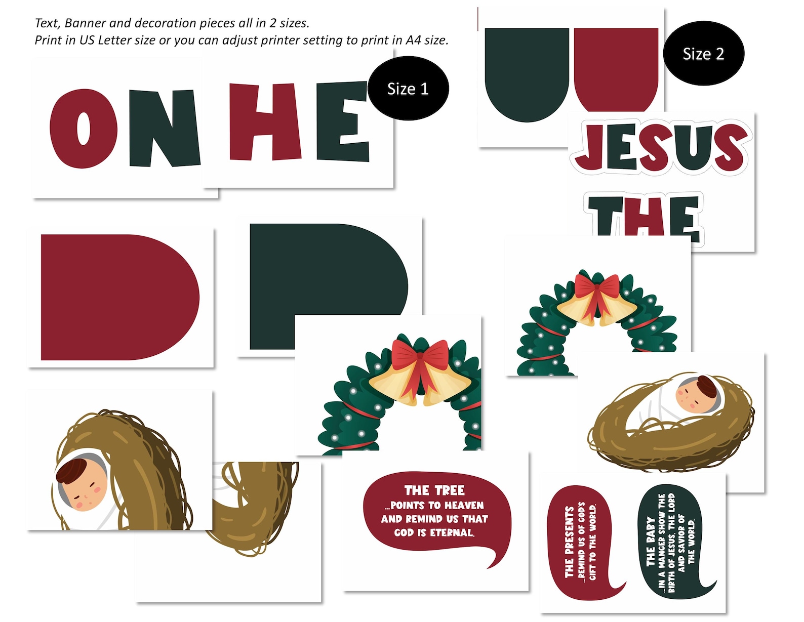 Christian Christmas Bulletin Board Kit/church Sunday School/winter ...