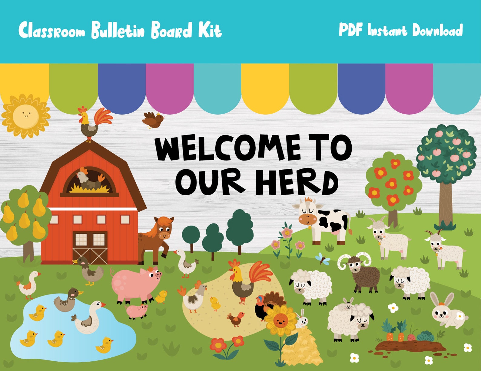 Welcome Back to School Bulletin Board Kit/new School Year/kindergarten ...