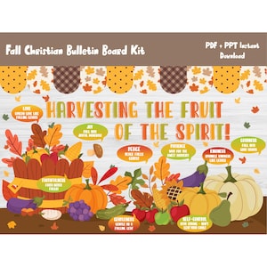 Fall Christian Bulletin Board Kit/sunday School/church Wall Decor ...
