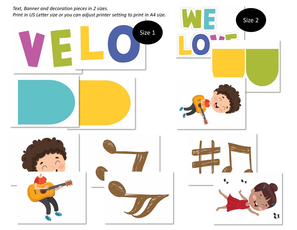 Music Classroom Bulletin Board Kit/music Class Room Decor/wall Door ...