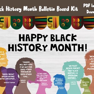 Black History Month Bulletin Board Kit/february Classroom Wall Decor ...