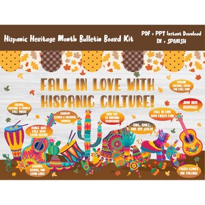 Hispanic Latinx Heritage Month Bulletin Board Kit/multicultural ...