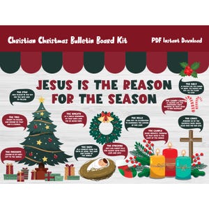 Christian Christmas Bulletin Board Kit/church Sunday School/winter ...