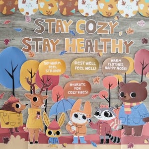 Fall School Nurse Health Bulletin Board/healthy Habit/healthcare/back ...