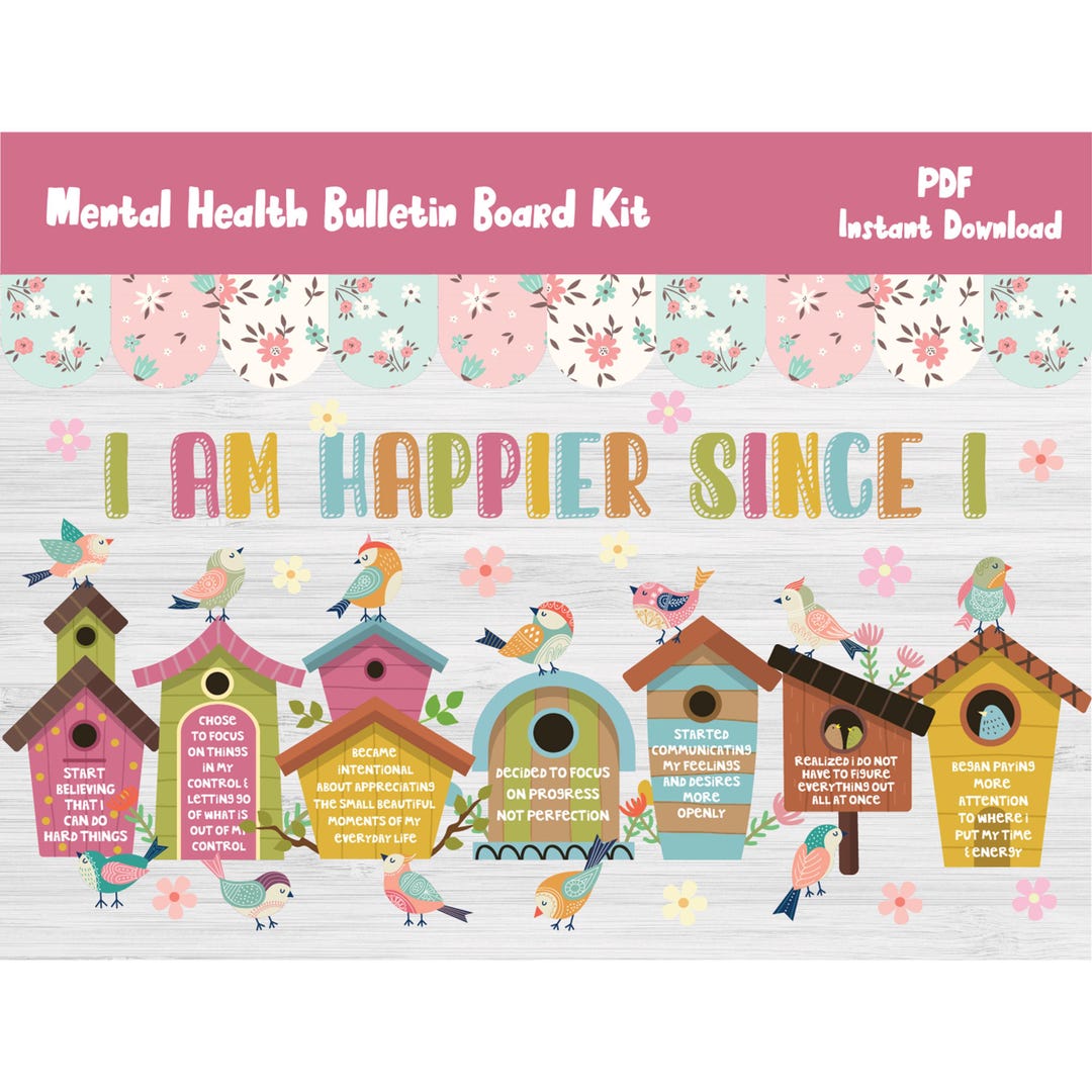 Mental Health Bulletin Board Kit/motivational/school Counselor ...