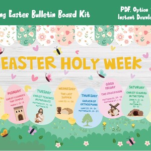 Easter April Bulletin Board Kit/church/sunday School/christian ...