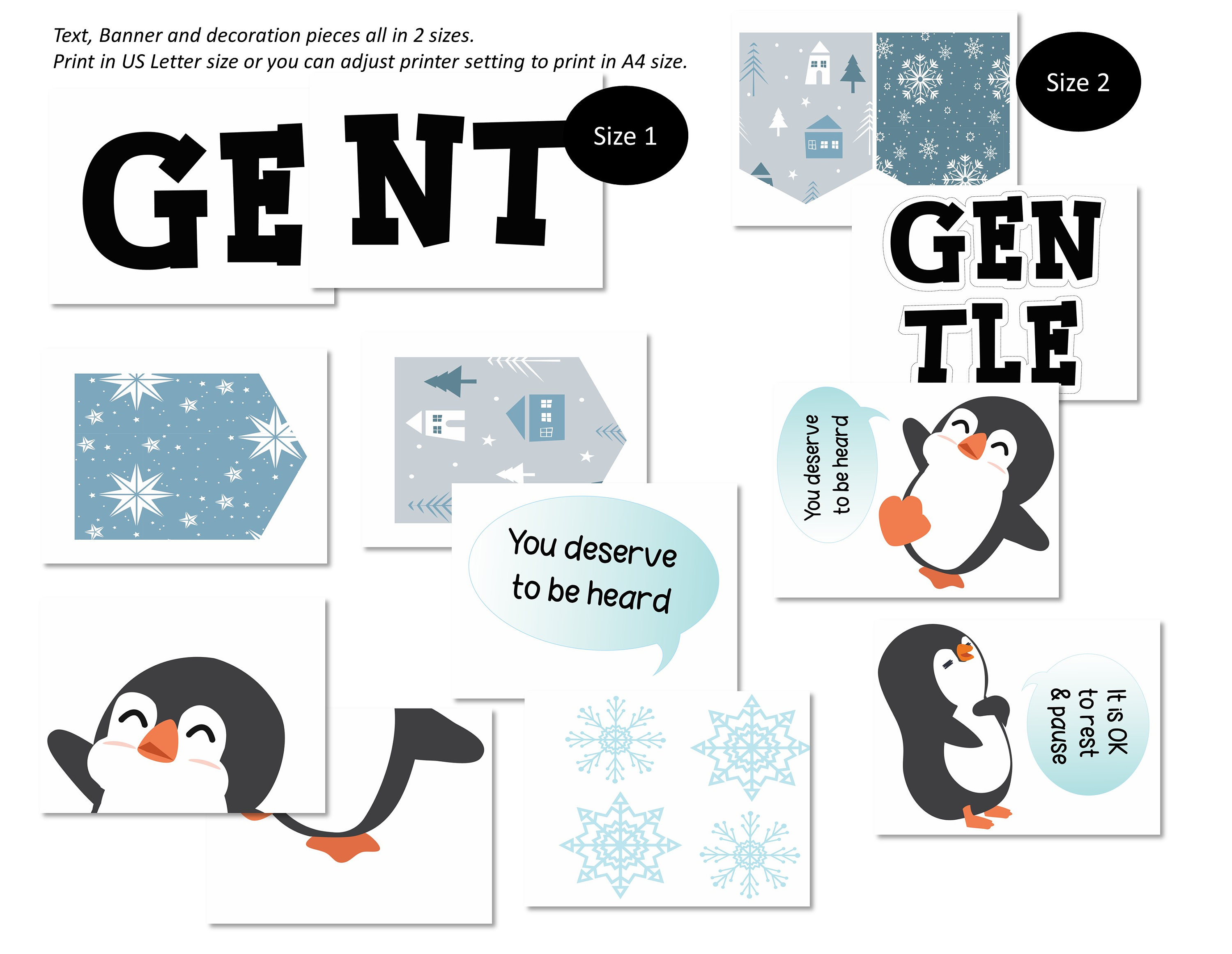 Winter Mental Health Bulletin Board Kit/december Kindergarten Preschool ...