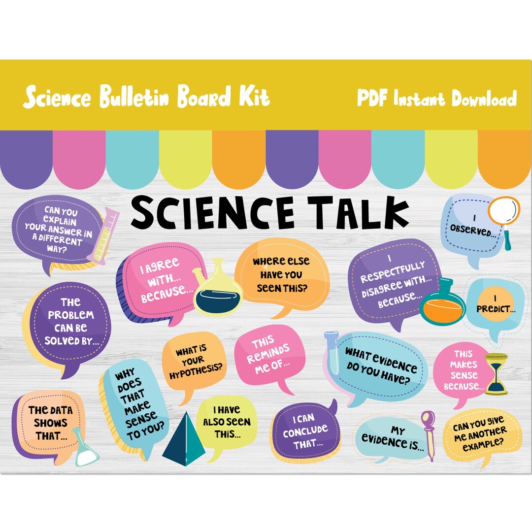 Science Talk Bulletin Board Kit/classroom Decor/elementary/primary ...