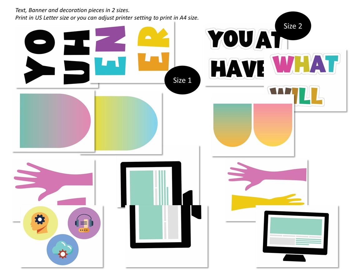 Tech Technology Bulletin Board Kit/computer Lab/classroom/school Wall ...