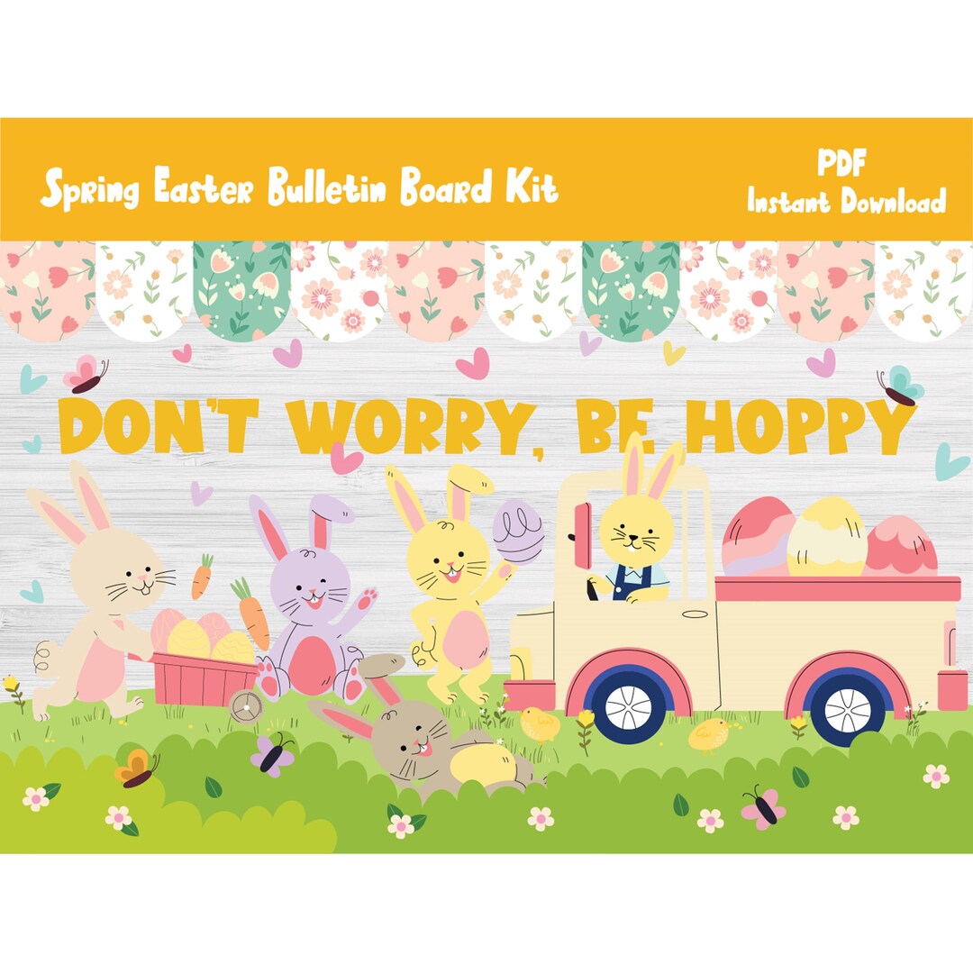 Easter Spring Bulletin Board Kit/april Classroom Wall Decor ...