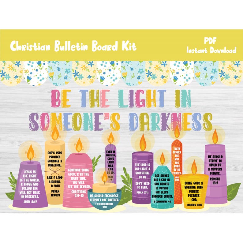 Church Christian Bulletin Board Kit/bible Verse Wall Door Decor/sunday ...