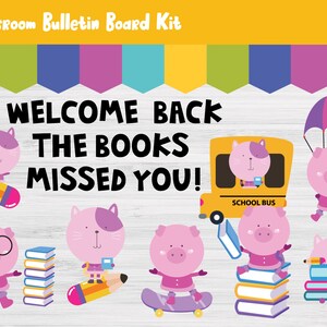 Welcome Back to School Bulletin Board Kit/kindergarten/preschool/prek ...