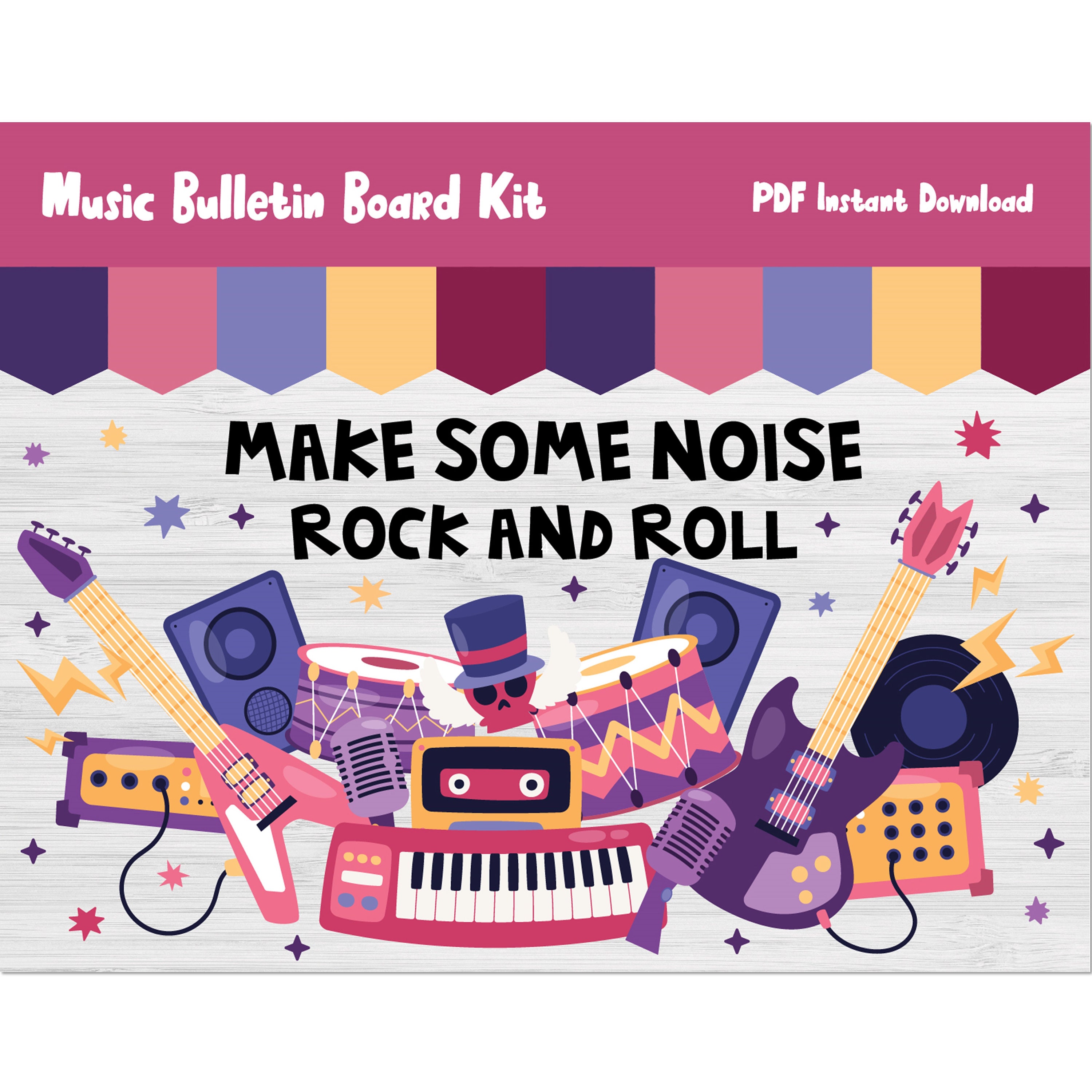 Music Classroom Bulletin Board Kit/music Class Room Decor/wall Door ...
