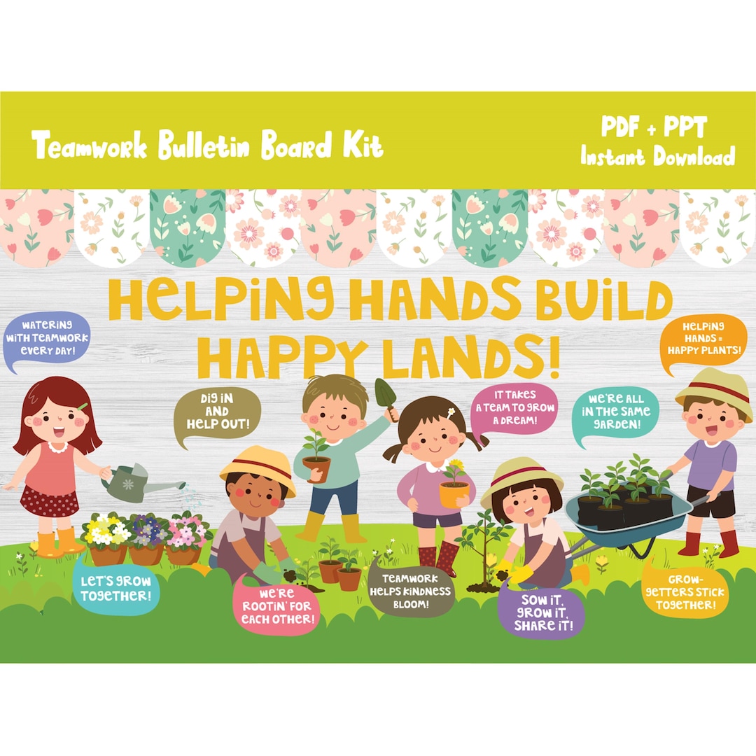 Teamwork Bulletin Board Kit/team/group Work Classroom Wall Decor/social ...