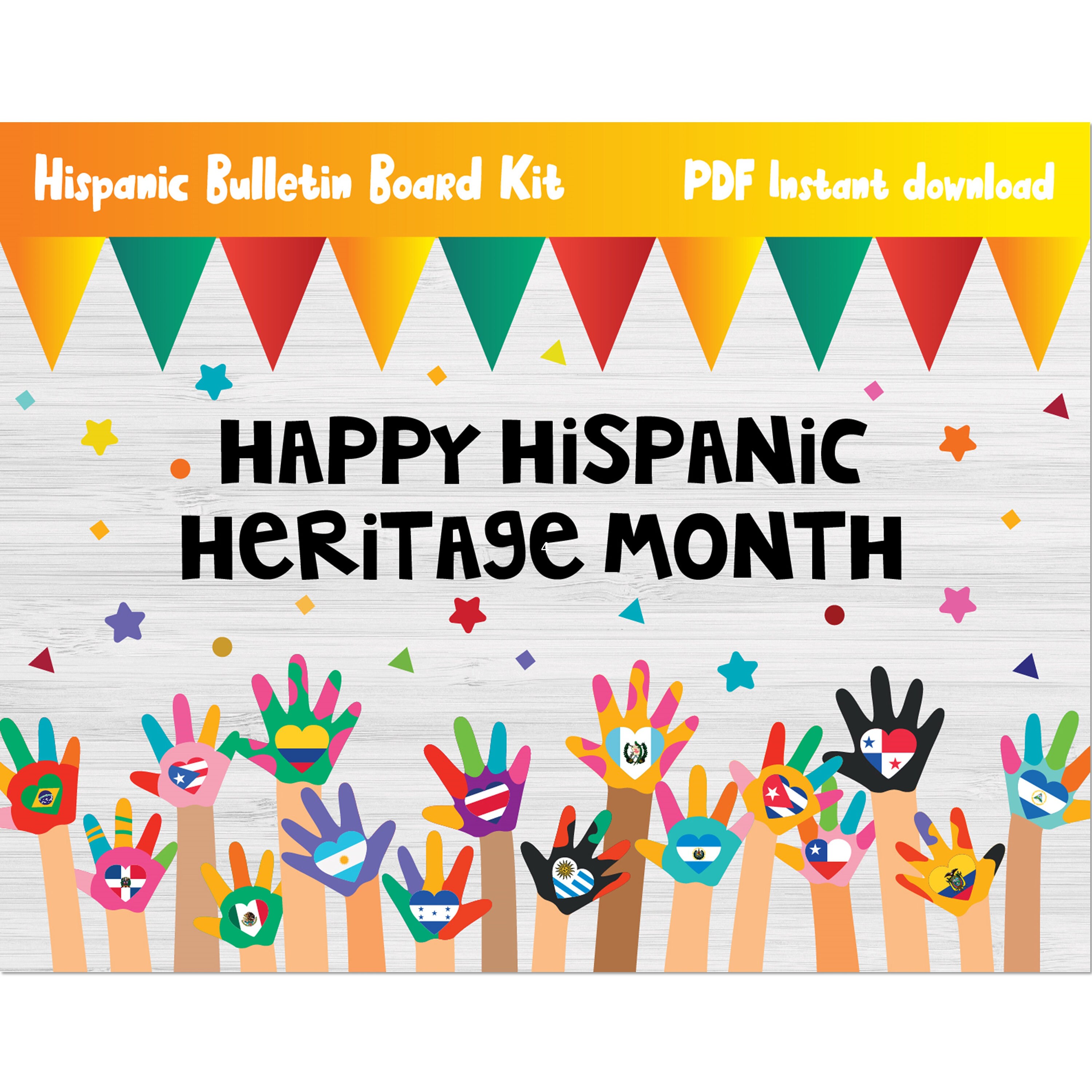 Hispanic Heritage Month Bulletin Board Kit/classroom Wall Door Decor ...