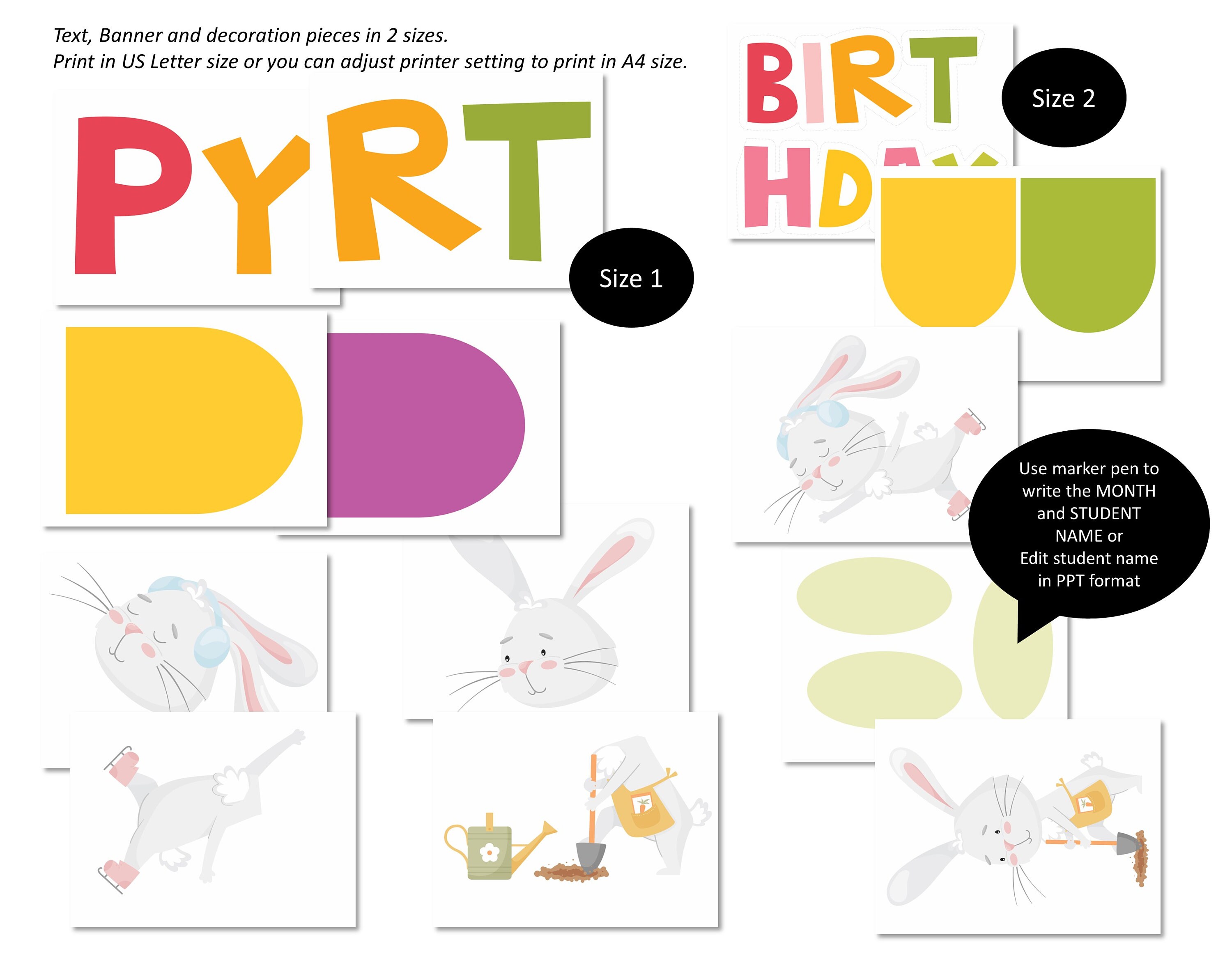 Happy Birthday Bulletin Board Kit/classroom Wall Display/decor ...