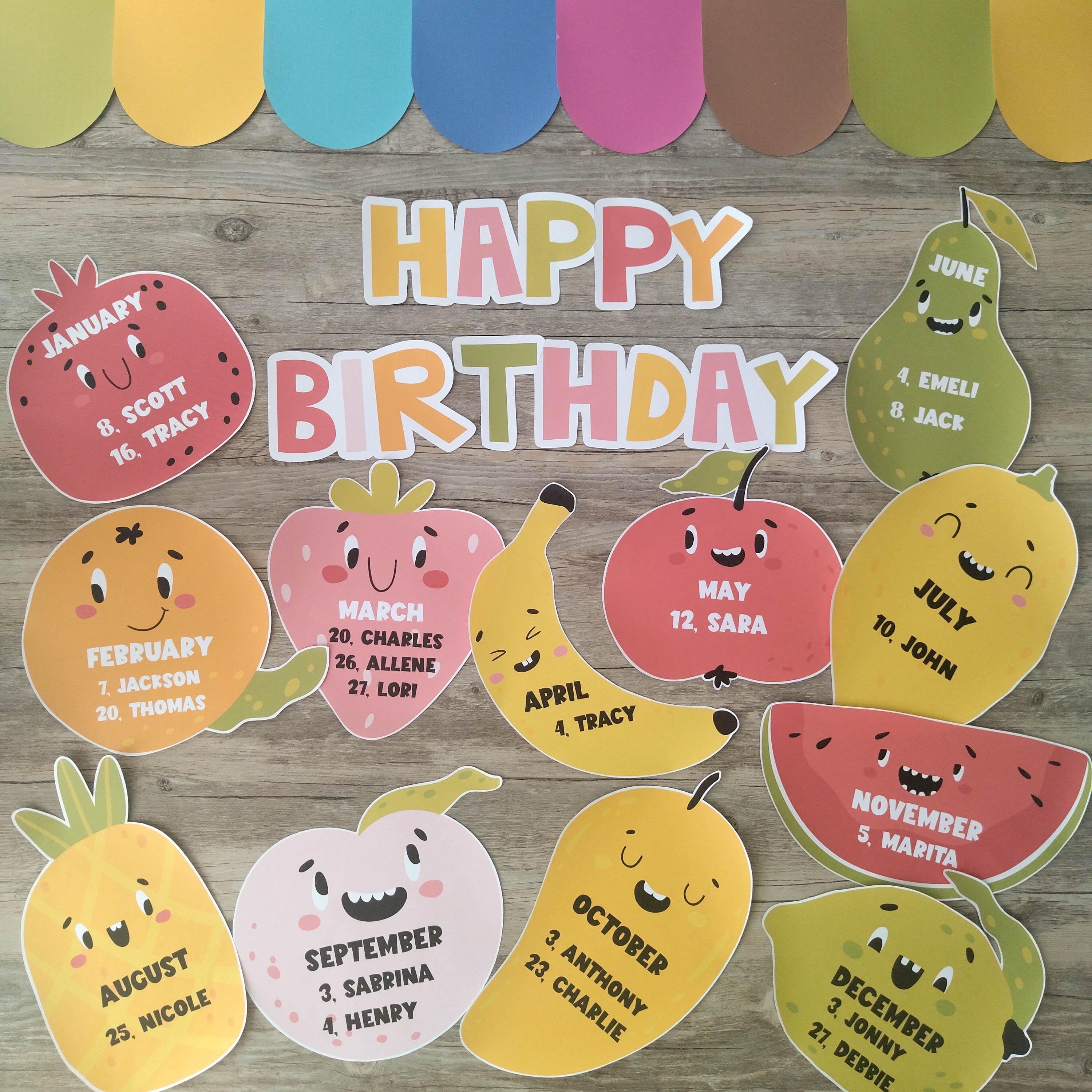 Happy Birthday Bulletin Board Kit/classroom Wall Display/decor ...