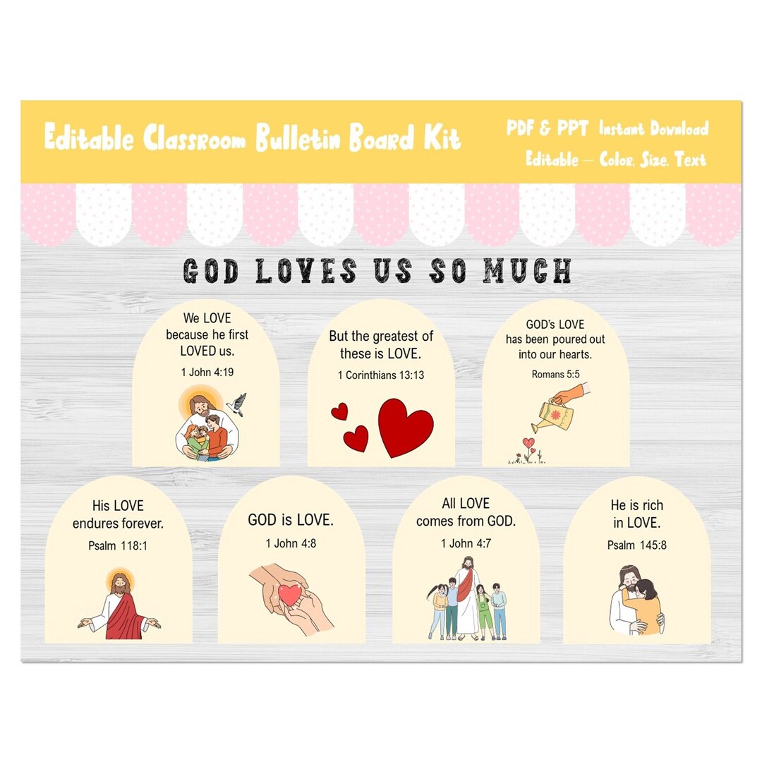 Christian Bulletin Board Kit/bible Verse Classroom - Etsy