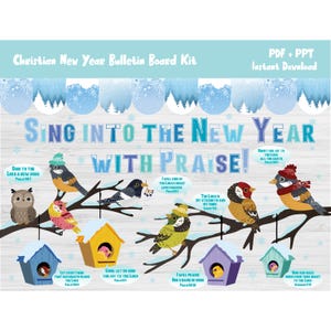 Christian January New Year Bulletin Board Kit/2026 Church Sunday School ...