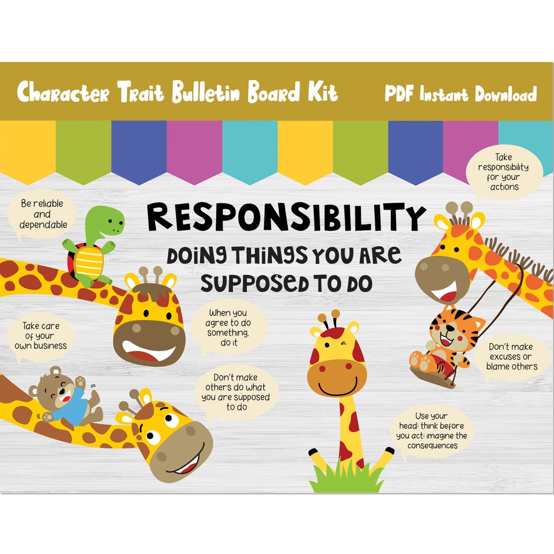 Character Traits Bulletin Board Kit/preschool Classroom Decor ...