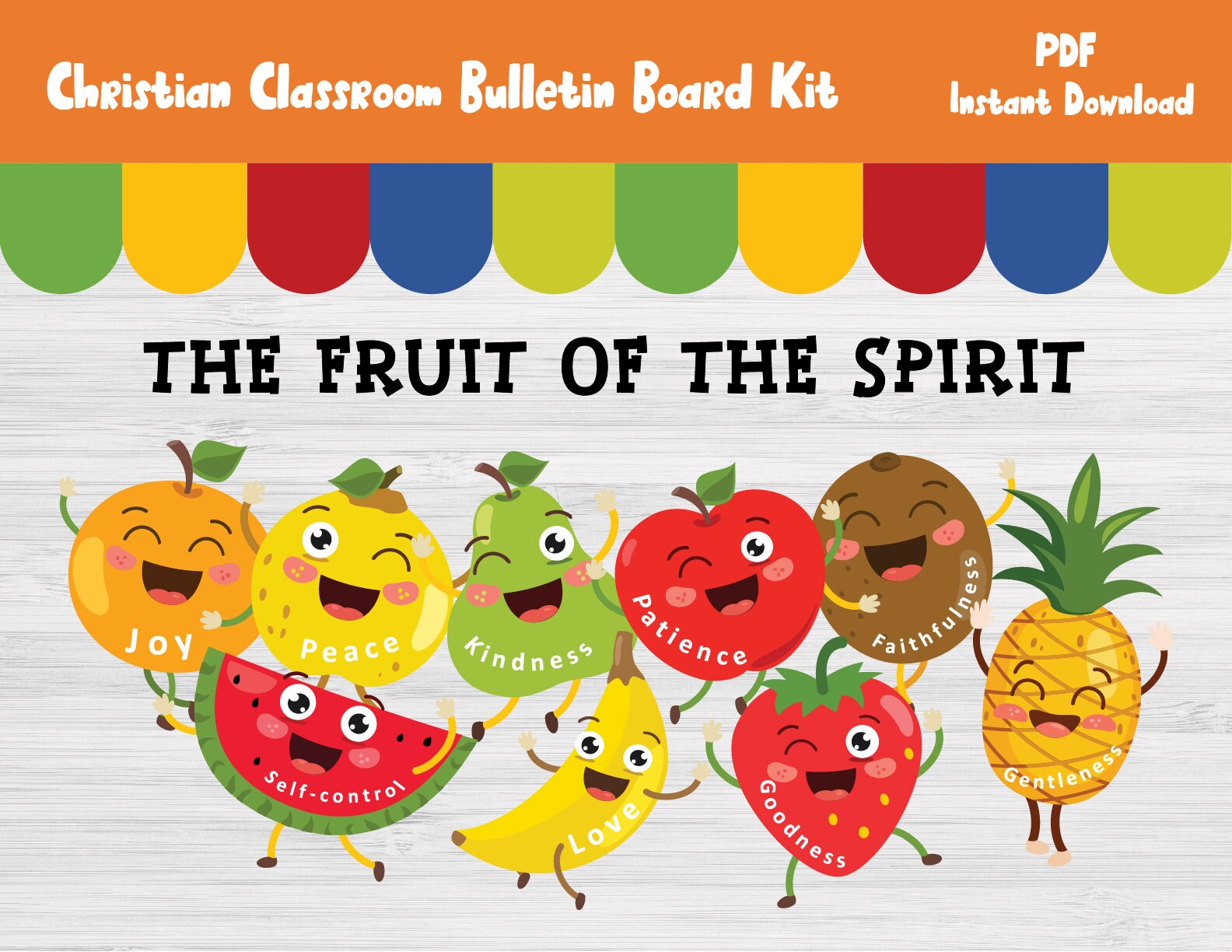 Christian Bible Bulletin Board Kits/sunday School Classroom Printable ...