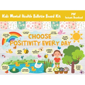 Mental Health Bulletin Board Kit/classroom Motivational Wall Decor ...