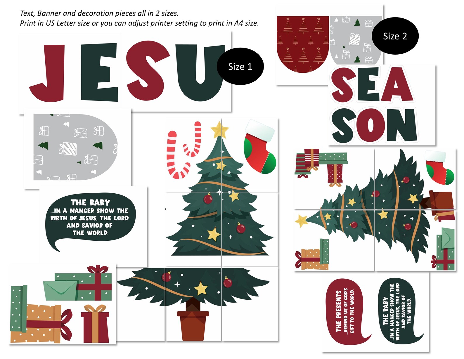 Christian Christmas Bulletin Board Kit/nativity Church Sunday School ...