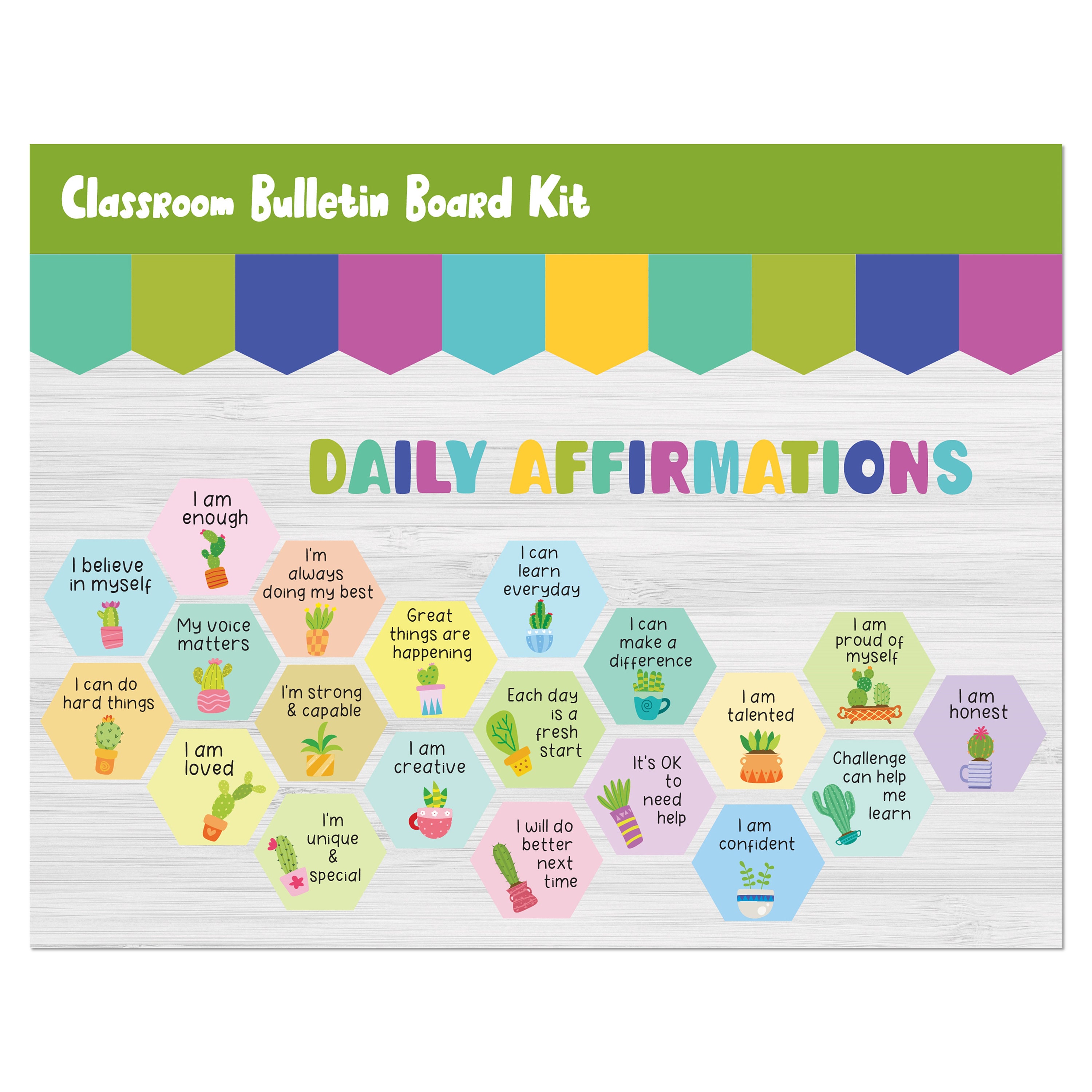 Kids Positive Affirmation Bulletin Board Kits/growth Mindset ...