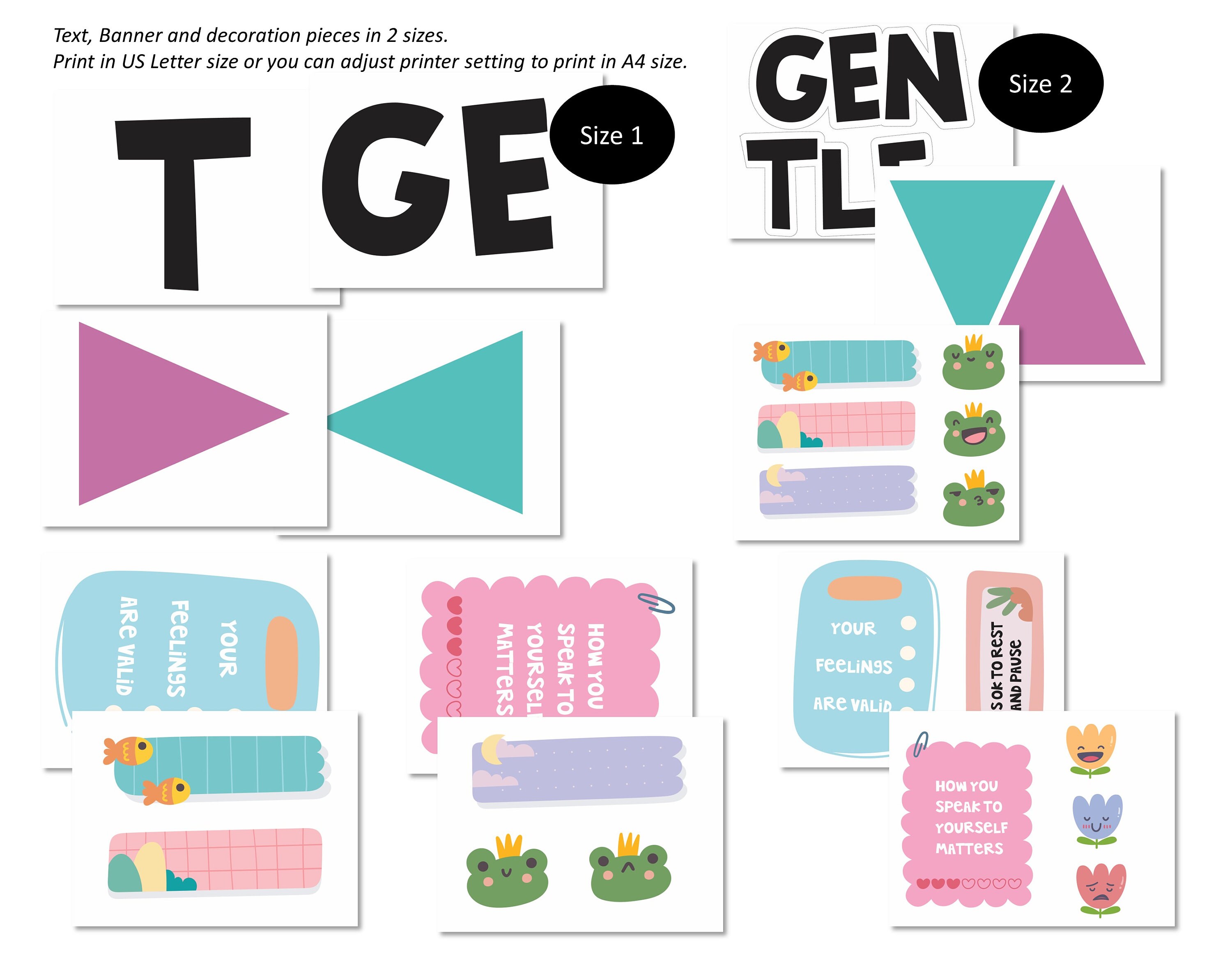 Mental Health Bulletin Board Kits/positive Affirmation Printable/school ...