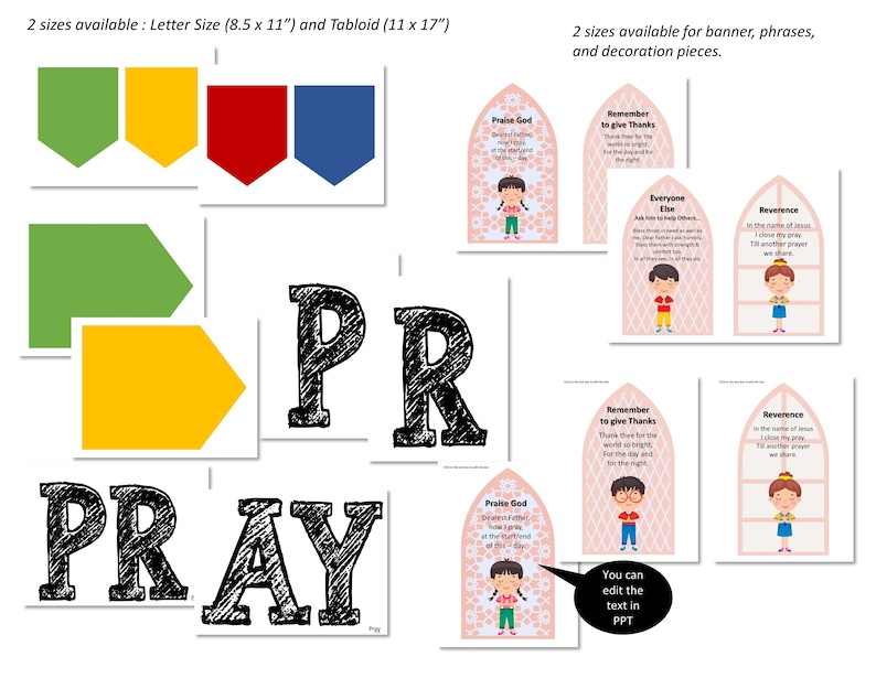 Pray to God/christian Bulletin Board Kit/bible/classroom - Etsy